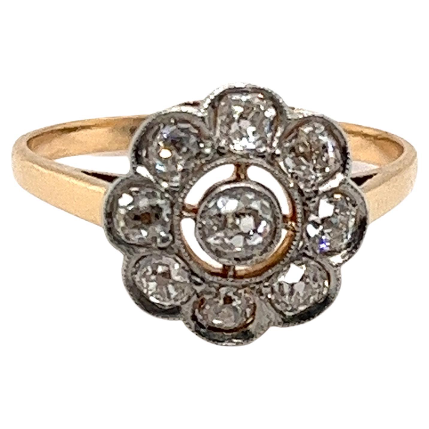 Antique Edwardian Pearl Diamond Flower Ring at 1stDibs | antique flower ...