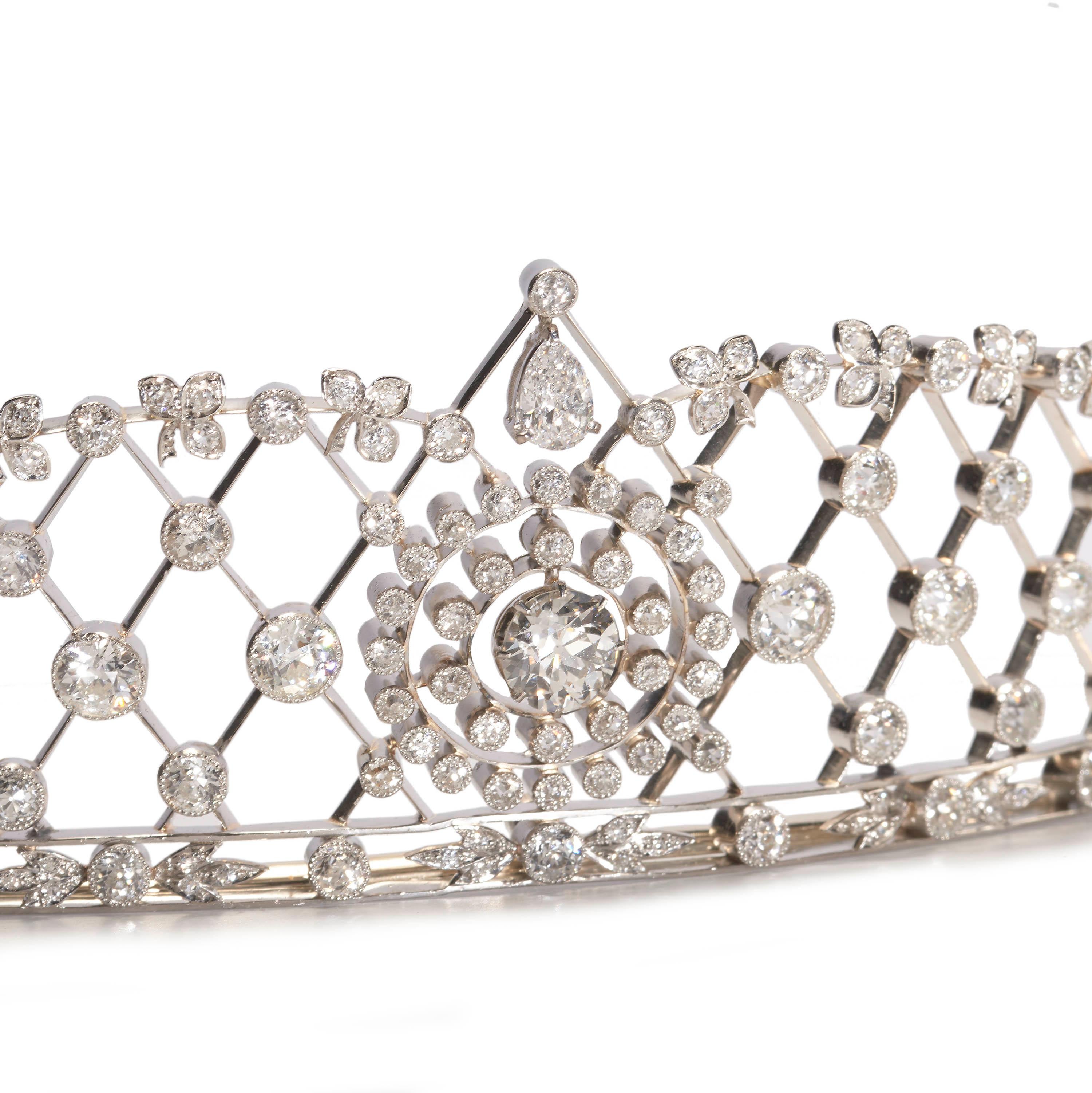 Edwardian Diamond Platinum Lattice Tiara, Circa 1905 at 1stDibs ...