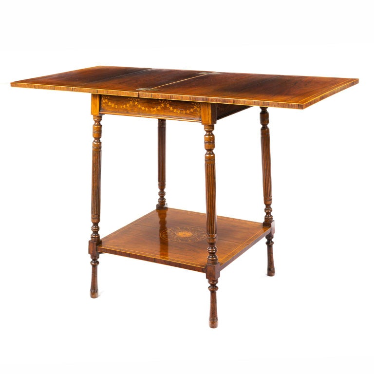 Edwardian, Edward and Roberts Fold over Swivel Top Occasional Table at ...