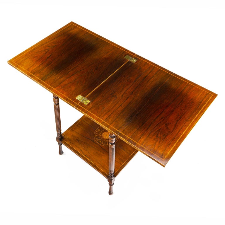 Edwardian, Edward and Roberts Fold over Swivel Top Occasional Table at ...