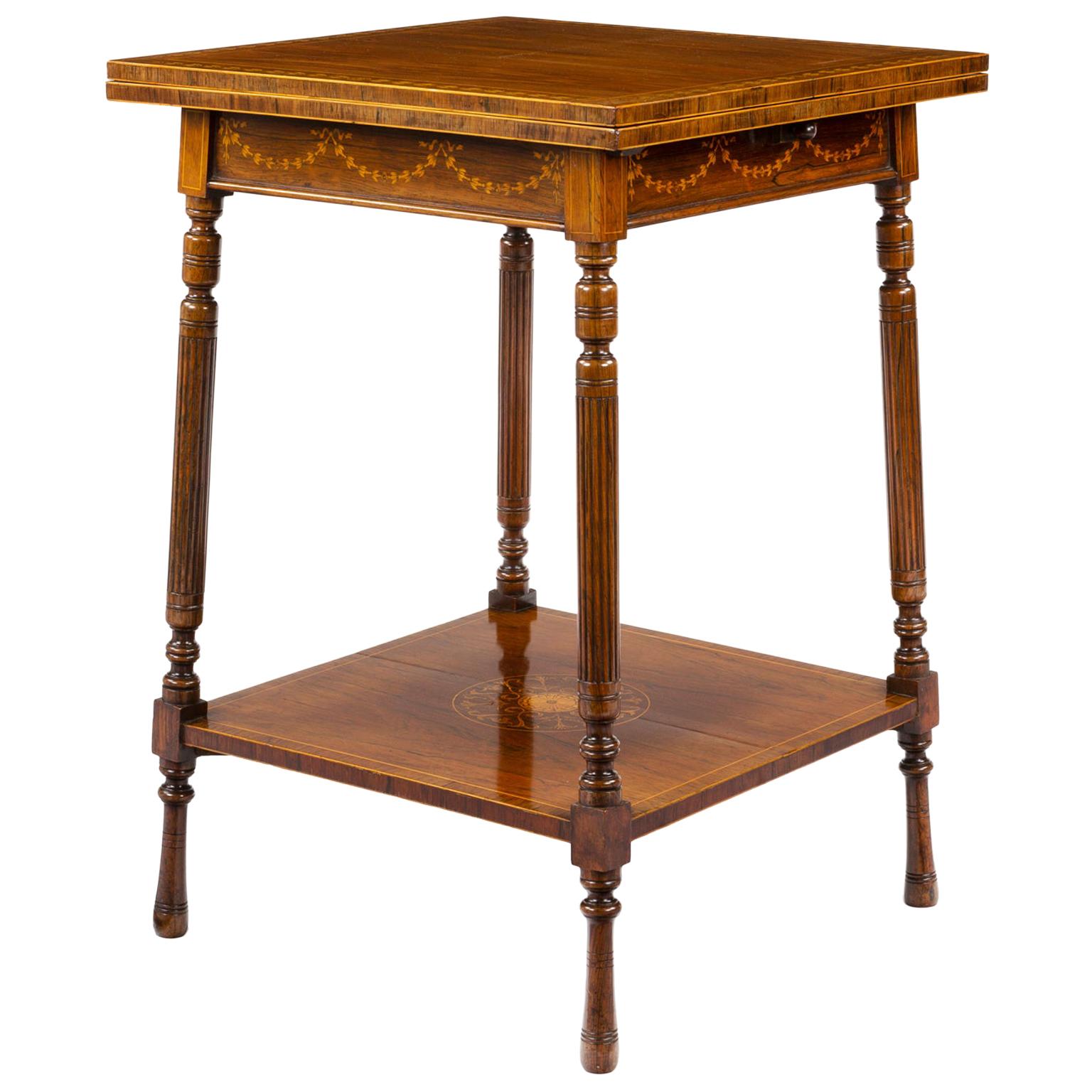 Edwardian, Edward and Roberts Fold over Swivel Top Occasional Table at ...