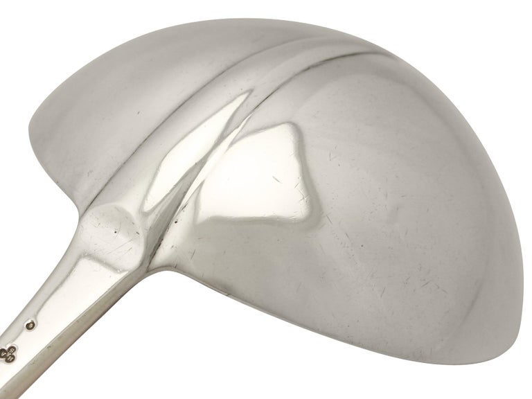 Edwardian English Sterling Silver Soup Ladle For Sale at 1stDibs