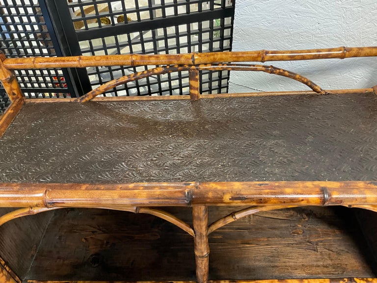 Edwardian Era Tortoise Bamboo Storage Cabinet For Sale at 1stDibs