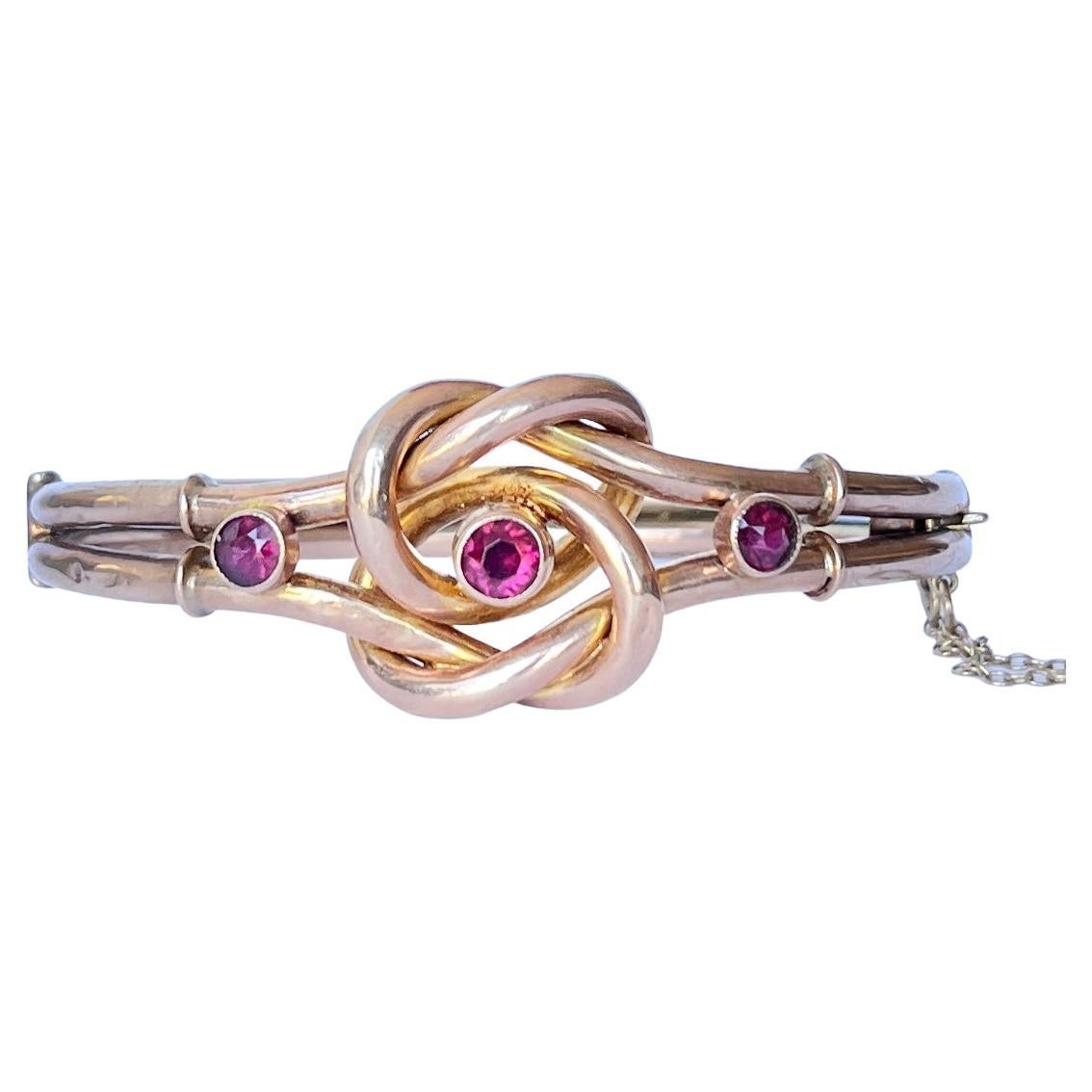 Antique Demantoid Garnet and Diamond Bangle Bracelet For Sale at 1stDibs