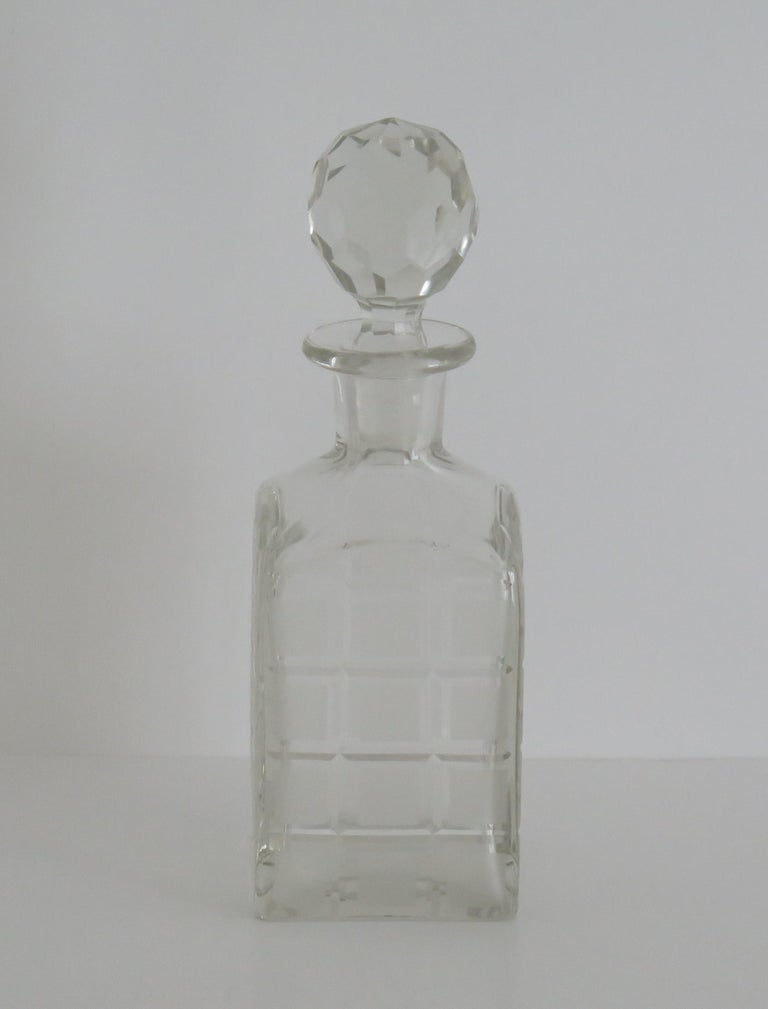 Edwardian Glass Decanter Square Cut and Etched, circa 1900 For Sale at ...