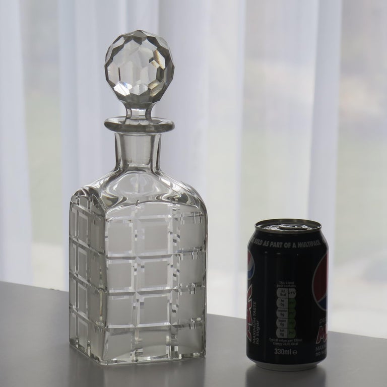 Edwardian Glass Decanter Square Cut and Etched, circa 1900 For Sale at ...
