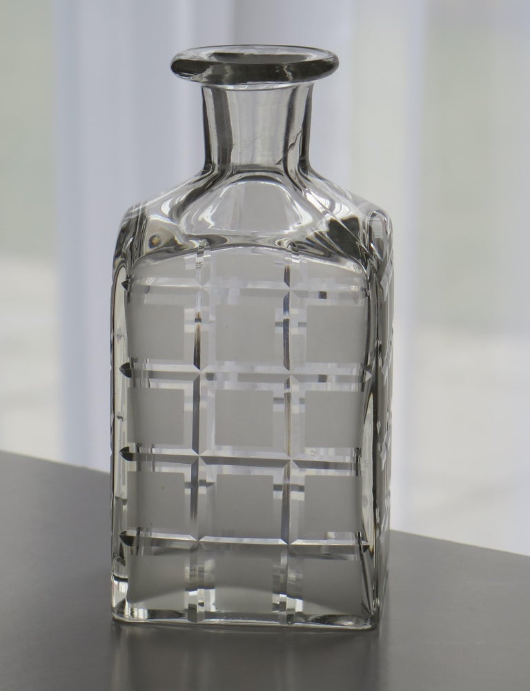 Edwardian Glass Decanter Square Cut and Etched, circa 1900 For Sale at ...