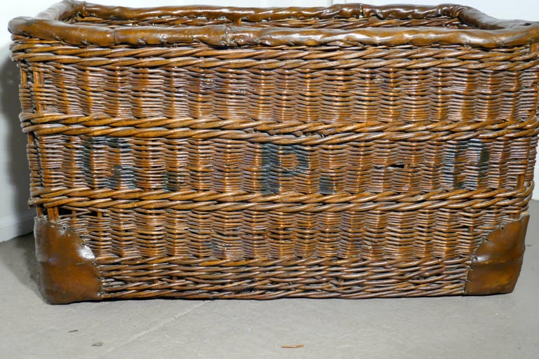 Edwardian G.P.O. Wicker Post or Mail Basket at 1stDibs