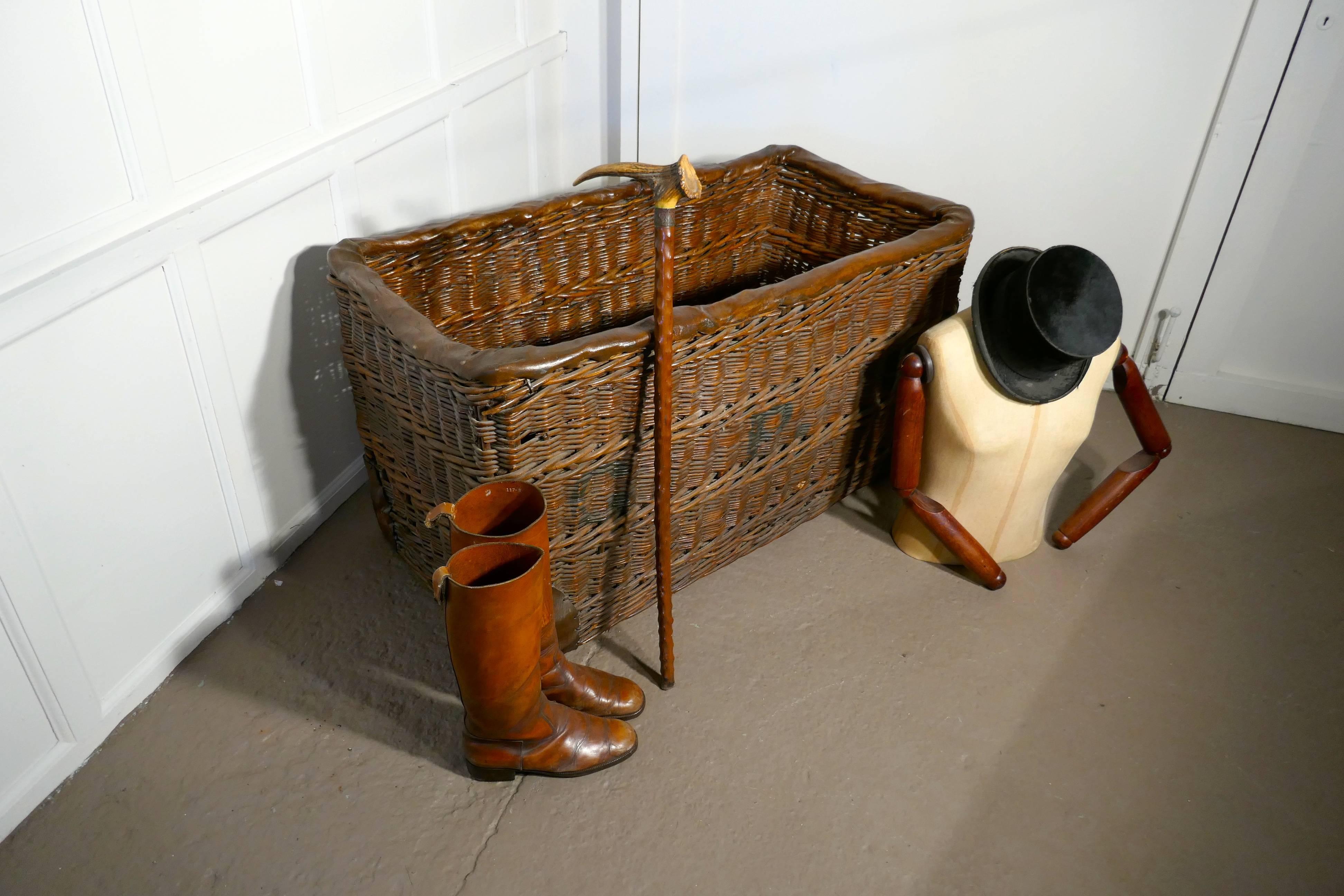 Edwardian G.P.O. Wicker Post or Mail Basket at 1stDibs | gpo ...