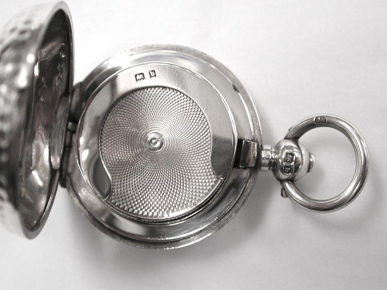 Edwardian Hammered Silver Sovereign Case, 1901, Alfred Wigley ...