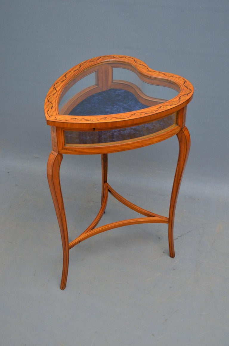 Edwardian Heart Shaped Satinwood Bijouterie Table at 1stDibs