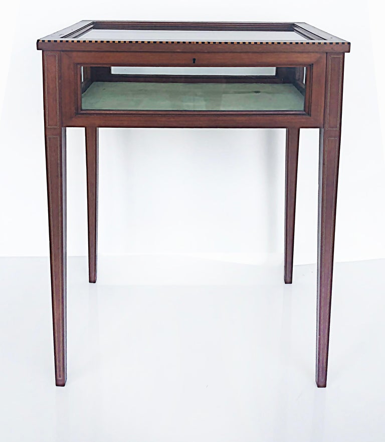 Edwardian Inlaid Mahogany Vitrine Display Table, Adams Style For Sale ...