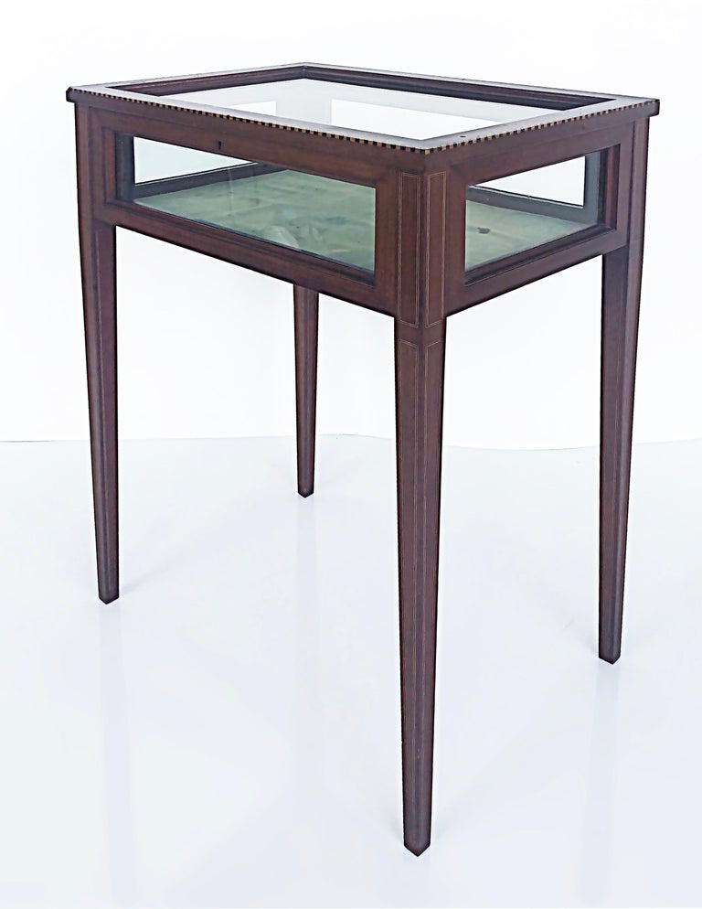 Edwardian Inlaid Mahogany Vitrine Display Table, Adams Style For Sale ...