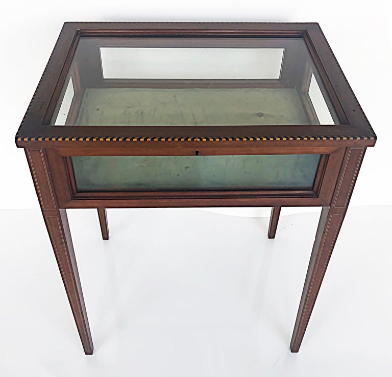 Edwardian Inlaid Mahogany Vitrine Display Table, Adams Style For Sale ...