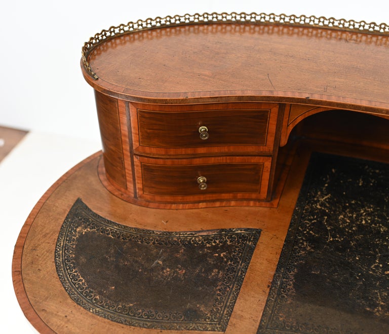 Edwardian Kidney Bean Desk Writing Table, 1910 For Sale at 1stDibs