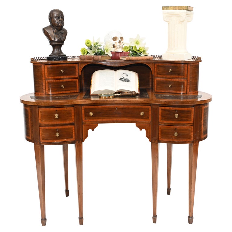 Edwardian Kidney Bean Desk Writing Table, 1910 For Sale at 1stDibs