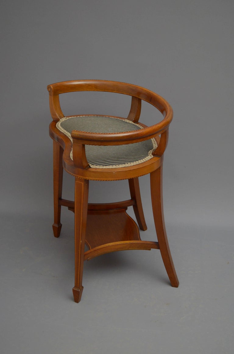 Edwardian Kidney Shaped Stool For Sale at 1stDibs