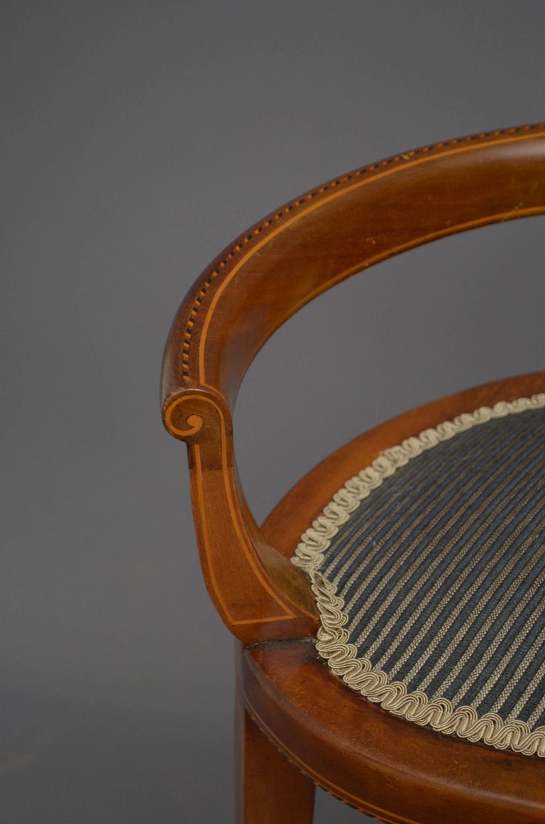 Edwardian Kidney Shaped Stool For Sale at 1stDibs