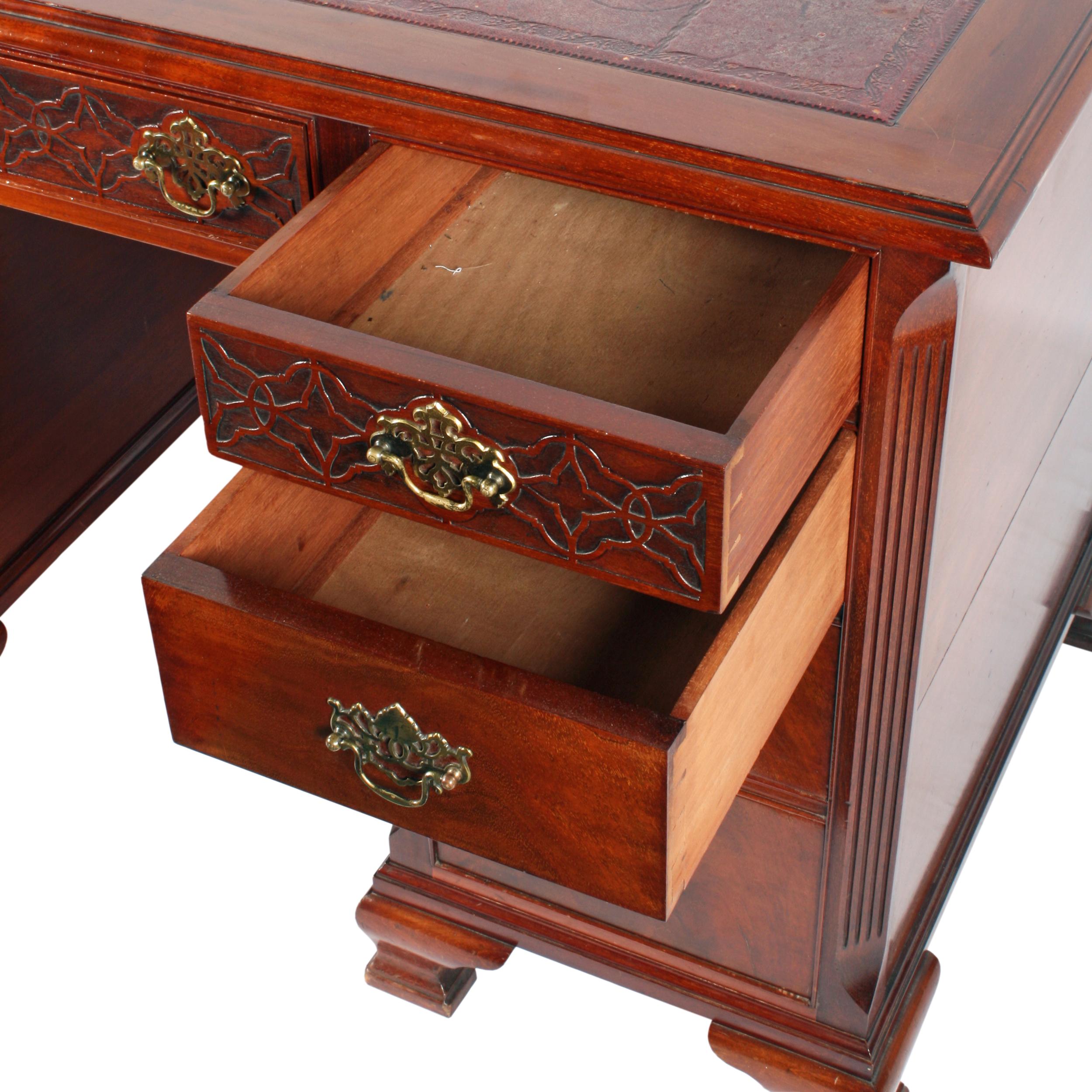 Edwardian Knee Hole Desk For Sale at 1stDibs | knee hole desks