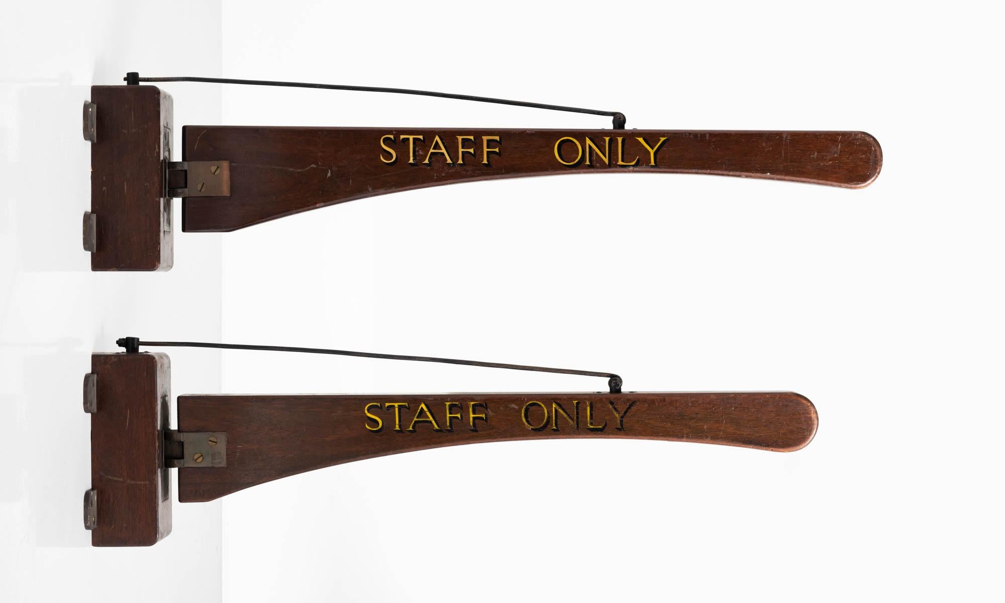 Edwardian Library Barrier Sign, England, circa 1910 For Sale at 1stDibs