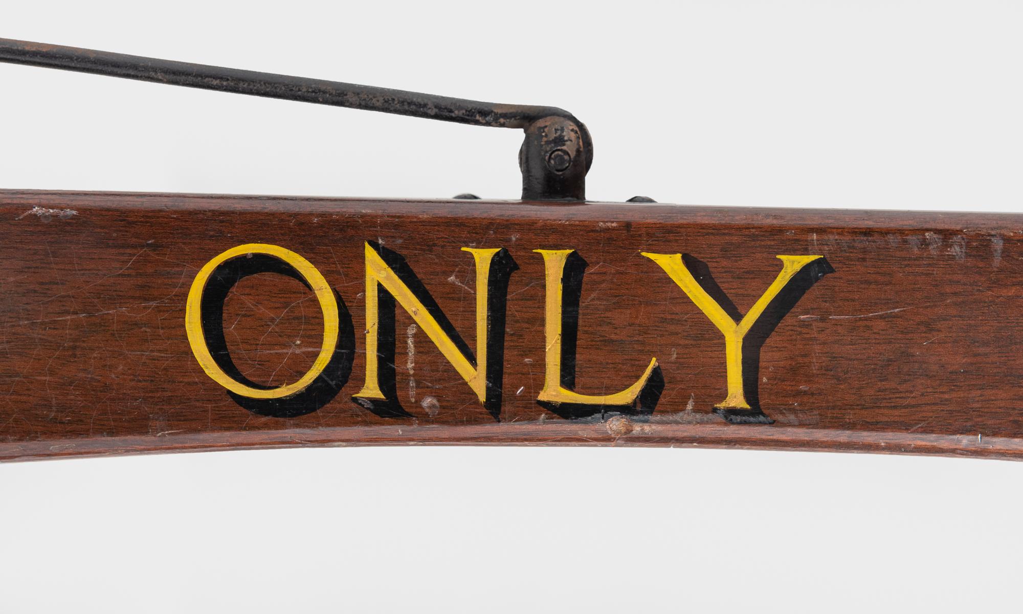 Edwardian Library Barrier Sign, England, circa 1910 For Sale at 1stDibs