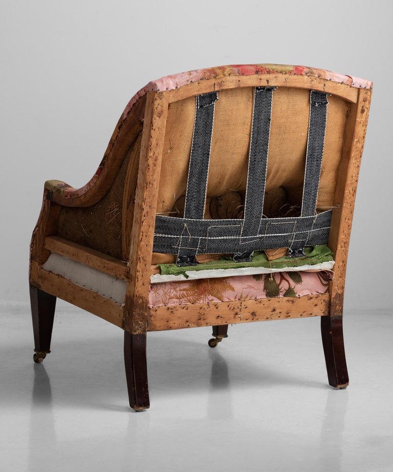 Edwardian Library Chair in Linen / Cotton / Nylon Dinosaur Print from ...