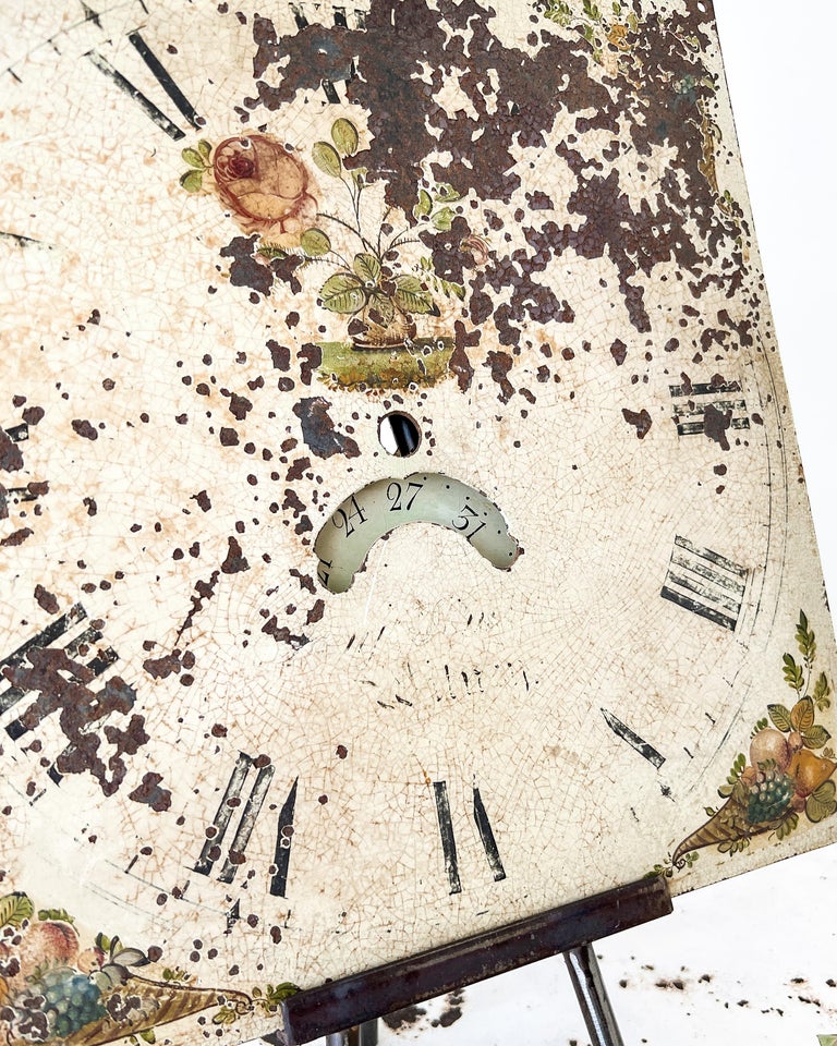Early 19th Century Longcase Clock Dial Face on Custom Stand For Sale at ...