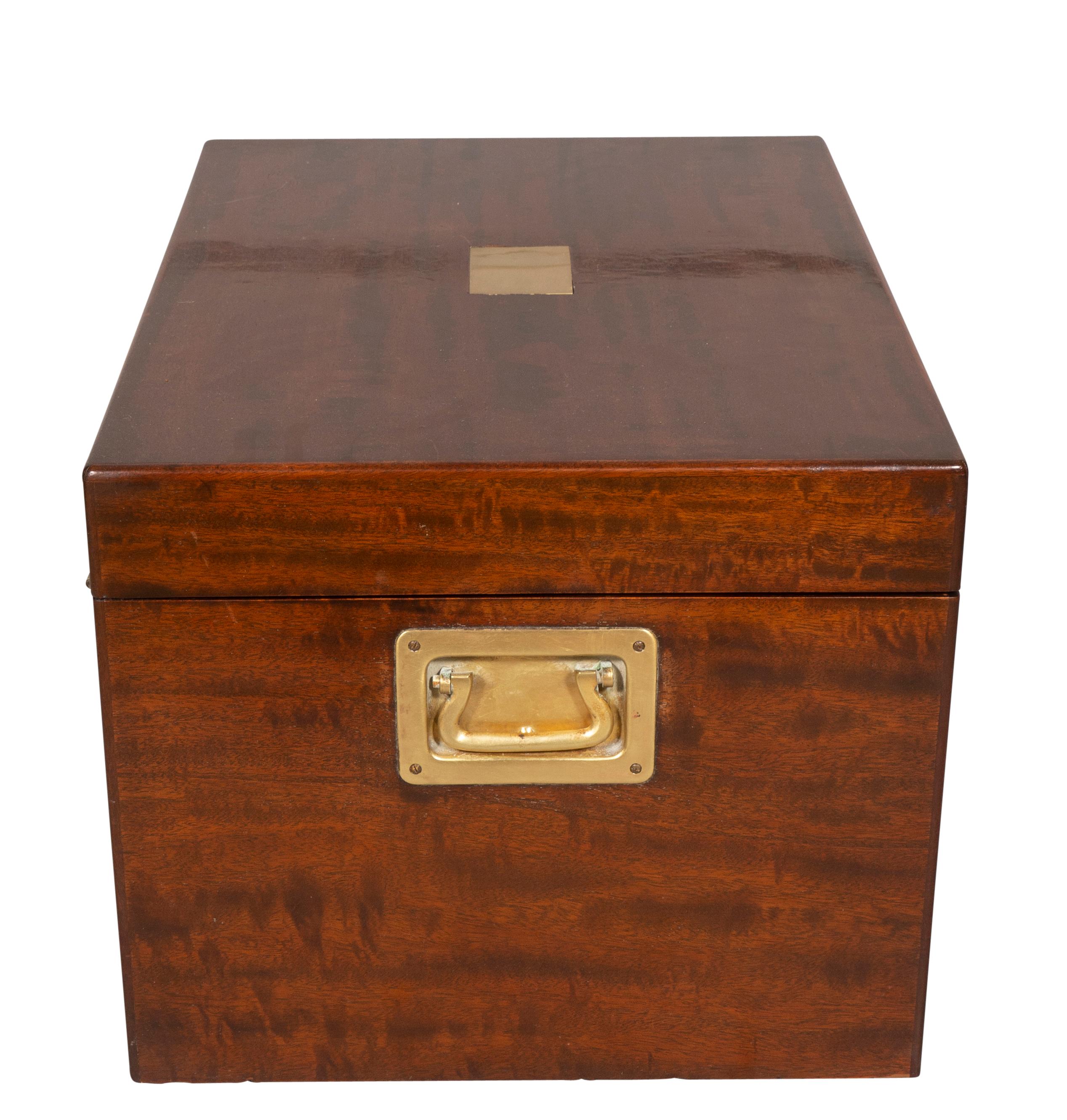 Edwardian Mahogany and Brass Humidor For Sale at 1stDibs