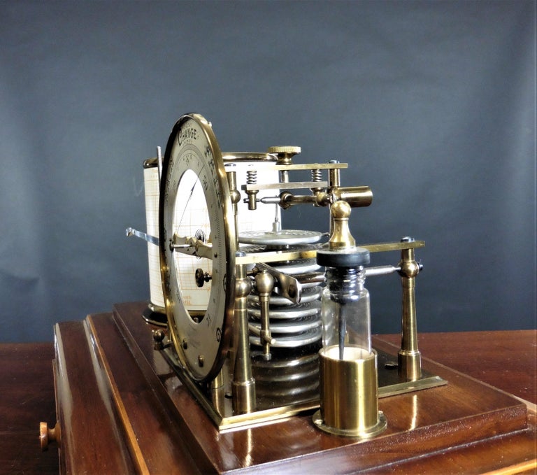 Edwardian Mahogany Barograph by Hamilton and Inches, Edinburgh For Sale ...
