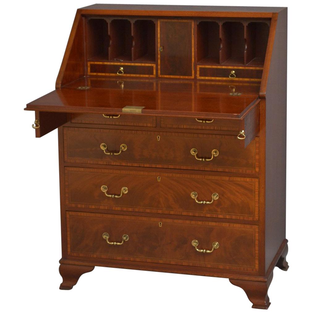Edwardian Mahogany Bureau at 1stDibs
