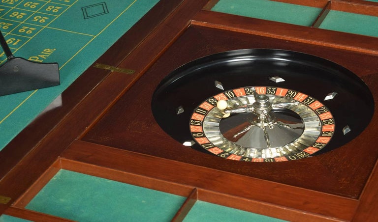 Edwardian Mahogany Inlaid Roulette Games Table at 1stDibs