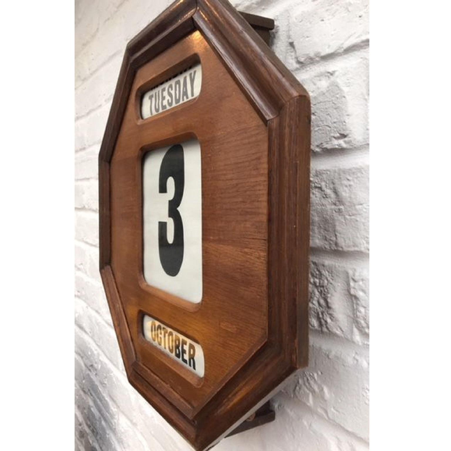 Edwardian Mahogany Perpetual Hexagonal Wall Calendar at 1stDibs ...