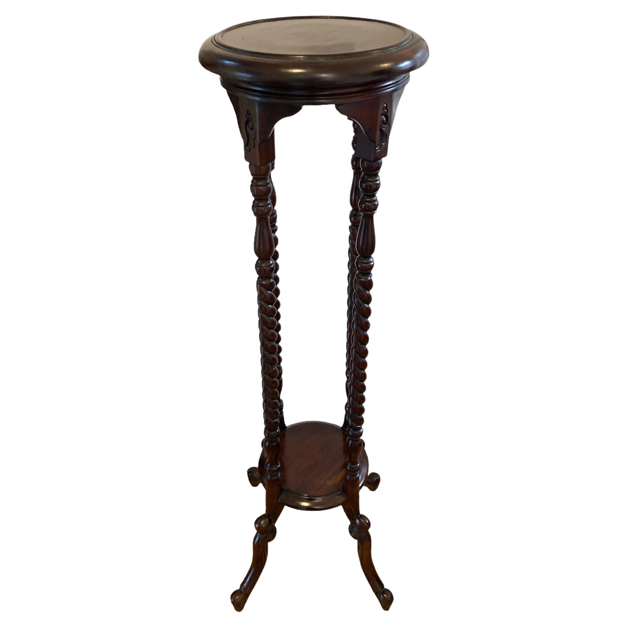 Victorian Library or Writing Table, Mahogany Wood, Fluted carved legs ...