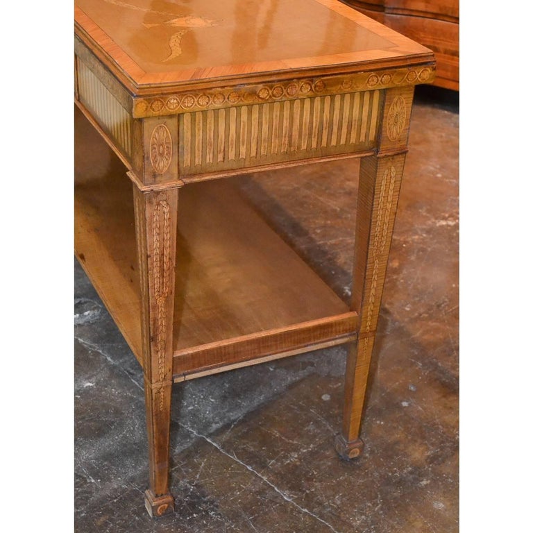 Edwardian Marquetry Inlaid Console Table at 1stDibs