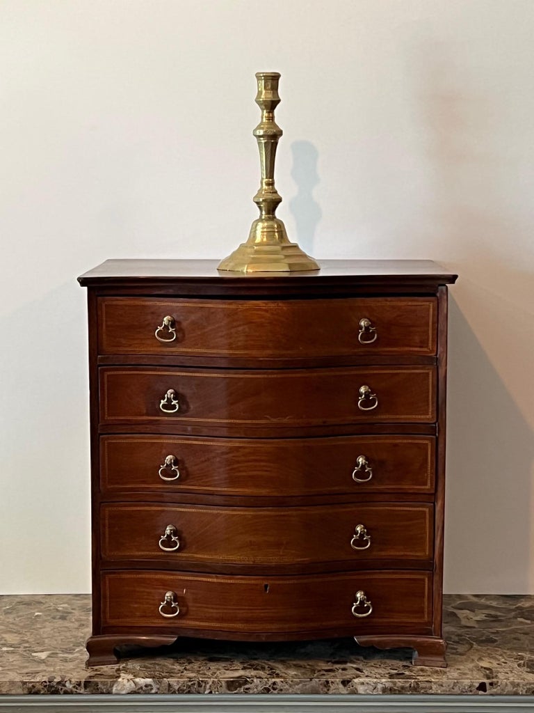 Edwardian Miniature Chest with Bowed Front For Sale at 1stDibs