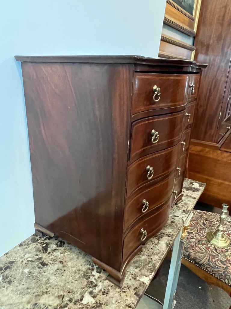 Edwardian Miniature Chest with Bowed Front For Sale at 1stDibs