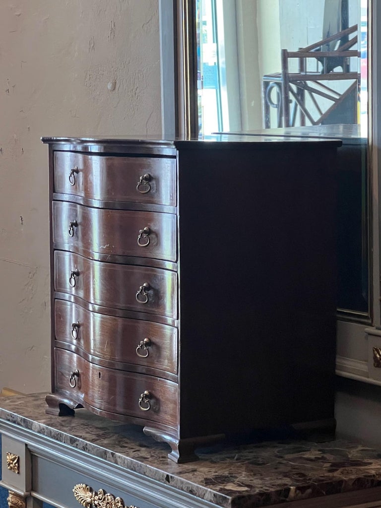 Edwardian Miniature Chest with Bowed Front For Sale at 1stDibs