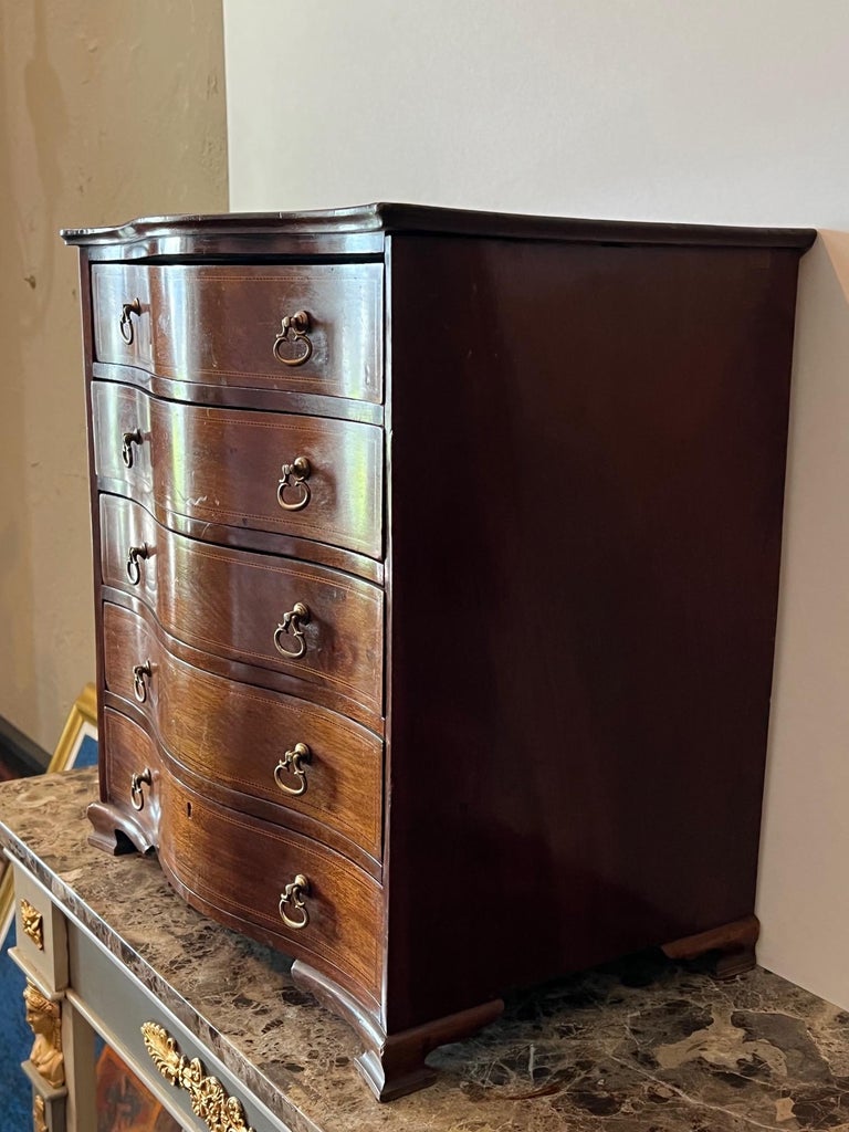 Edwardian Miniature Chest with Bowed Front For Sale at 1stDibs