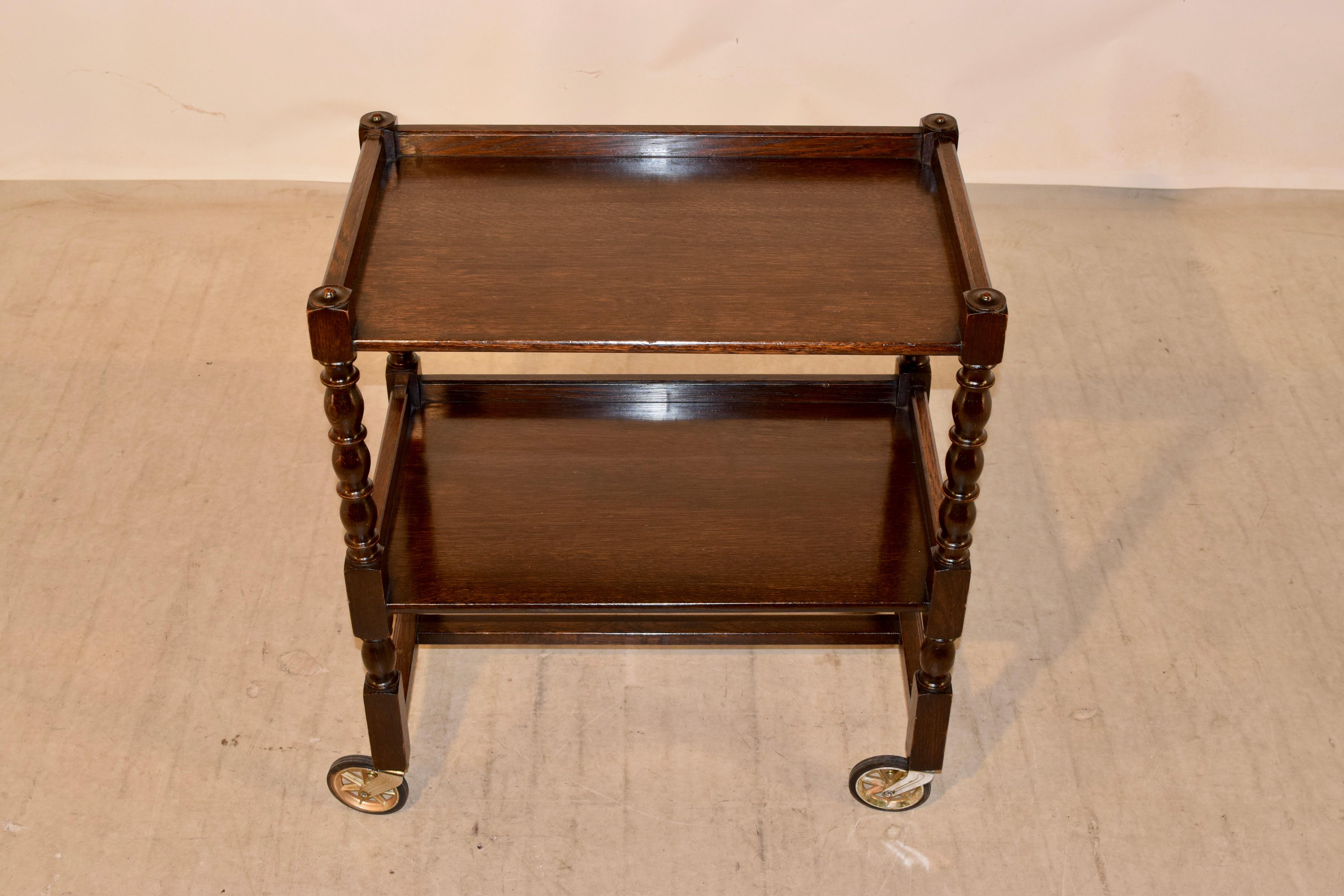 Edwardian Oak Drinks Cart, c. 1910 at 1stDibs
