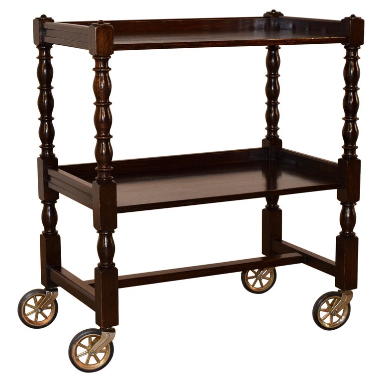 Edwardian Oak Drinks Cart, c. 1910 at 1stDibs