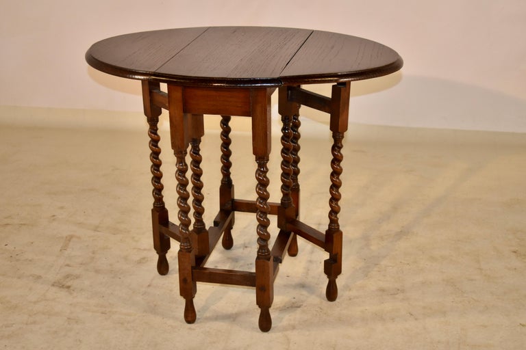 Edwardian Oak Gate Leg Table, c. 1900 at 1stDibs
