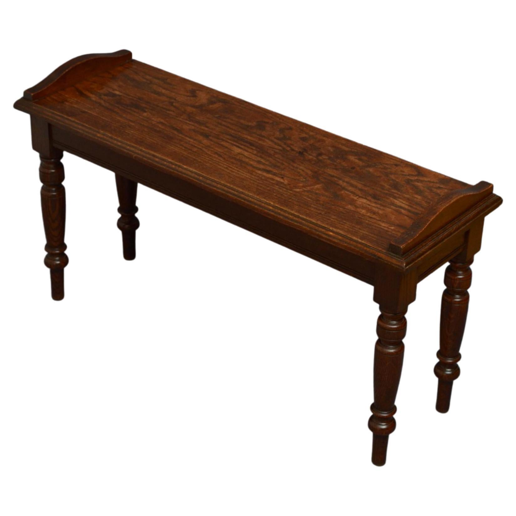Antique Victorian Pair Of Oak Hall Benches at 1stDibs