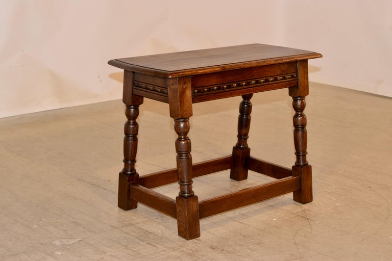 Edwardian Oak Joint Stool at 1stDibs