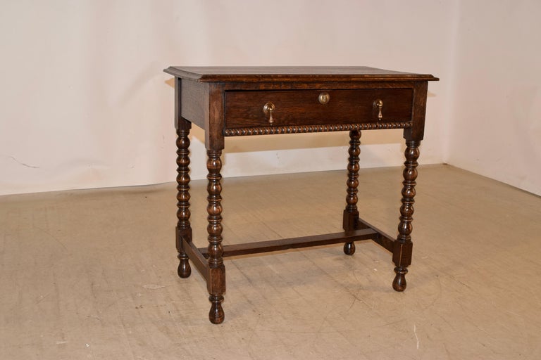 Edwardian Oak Side Table, c. 1900 at 1stDibs