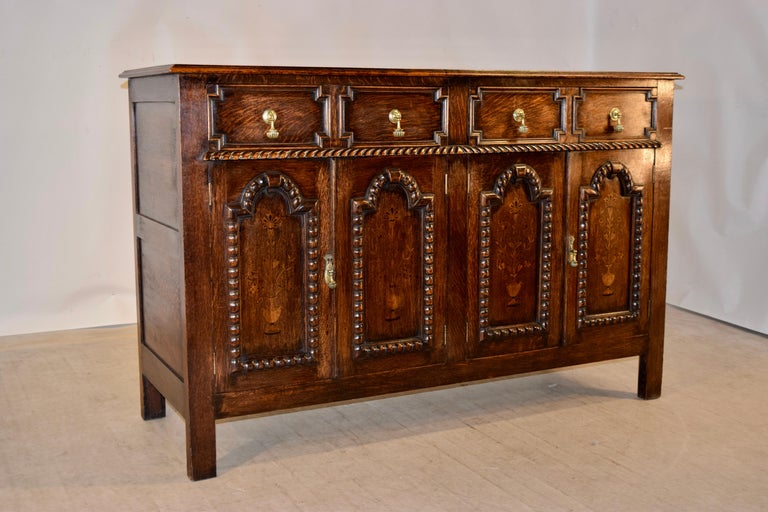 Edwardian Paneled Buffet, circa 1900 For Sale at 1stdibs