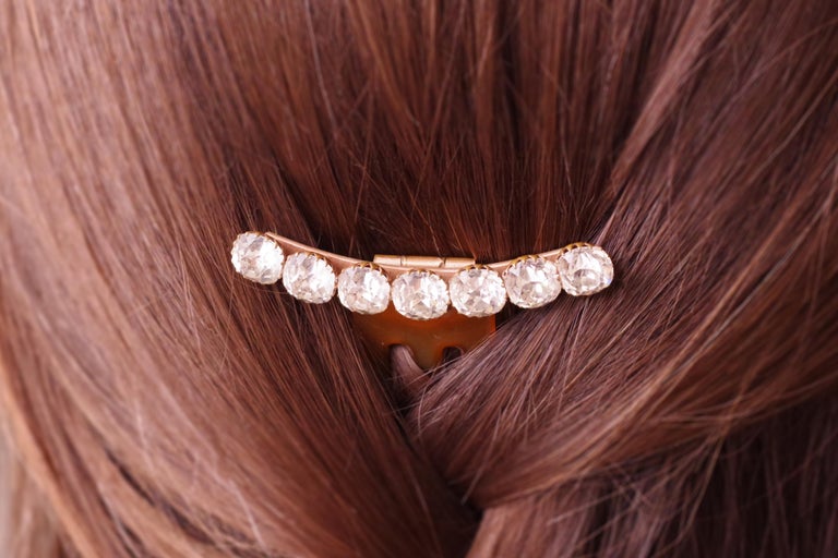 Edwardian Paste Hair Comb, Metal, Paste, Antique Wedding Comb For Sale ...