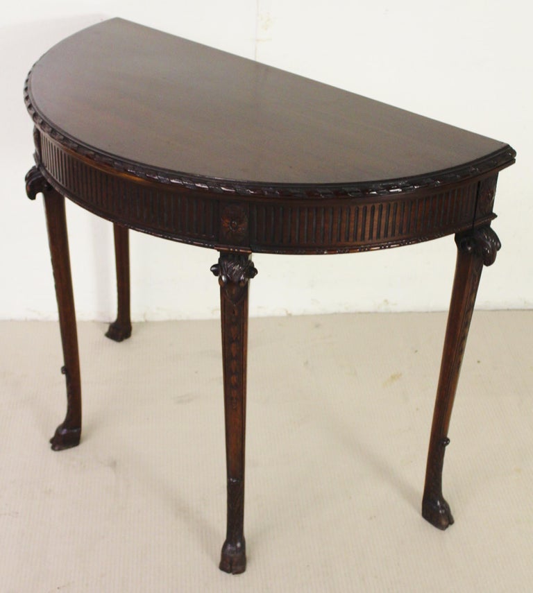 Edwardian Period Adams Style Mahogany Card Table For Sale at 1stDibs
