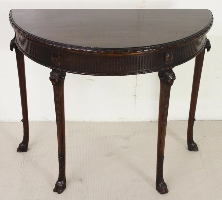Edwardian Period Adams Style Mahogany Card Table For Sale at 1stDibs