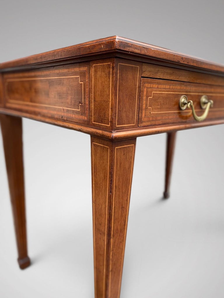 Edwardian Period Mahogany and Inlay Writing Table Desk For Sale at 1stDibs