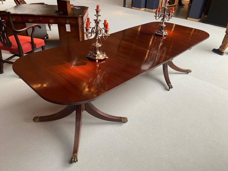 Edwardian Period Mahogany Two Pedestal Dining Table For Sale at 1stDibs